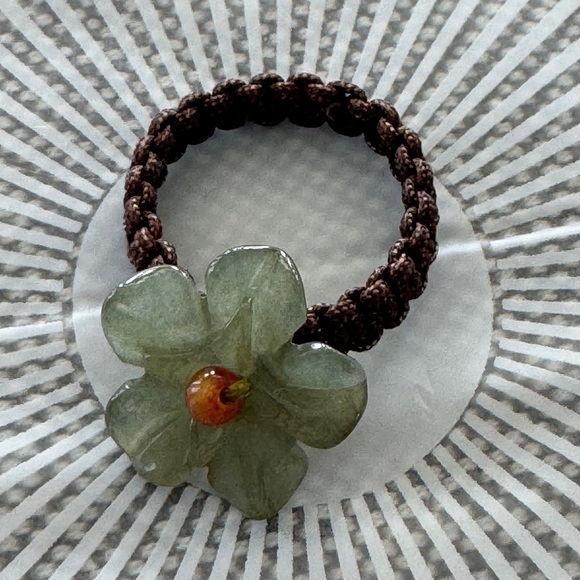 Jewelry | Vintage Jade Flower Woven Bracelet And Ring Set | Poshmark